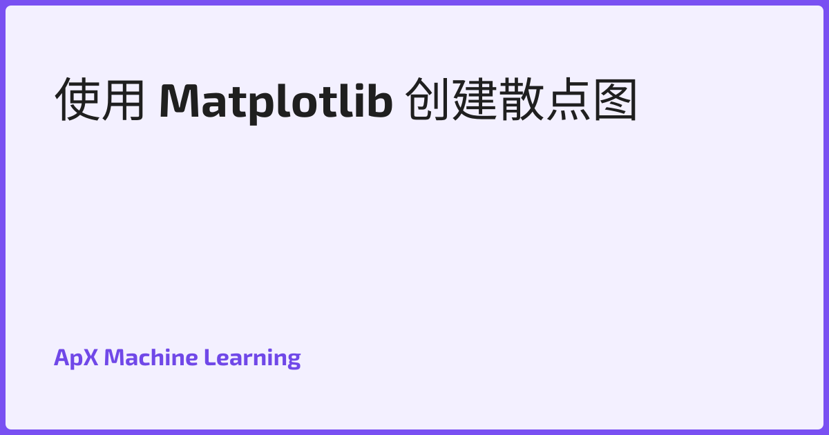使用 Matplotlib 创建散点图 6619