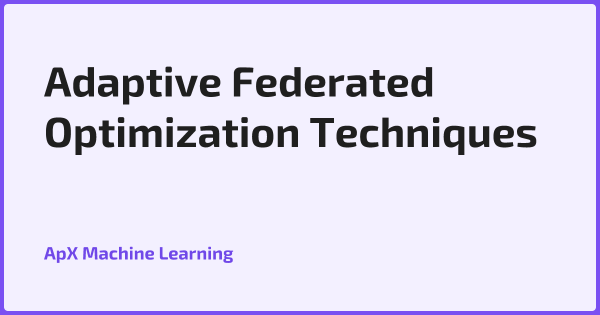 Adaptive Federated Optimization Techniques