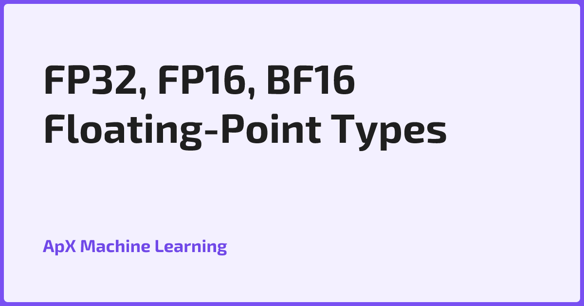 FP32, FP16, BF16 Floating-Point Types