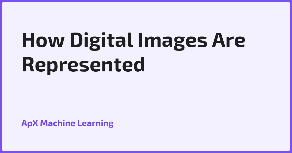 How Digital Images Are Represented
