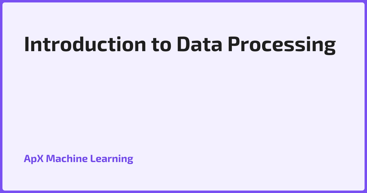 Quiz For Introduction To Data Processing Apx Machine Learning 4536