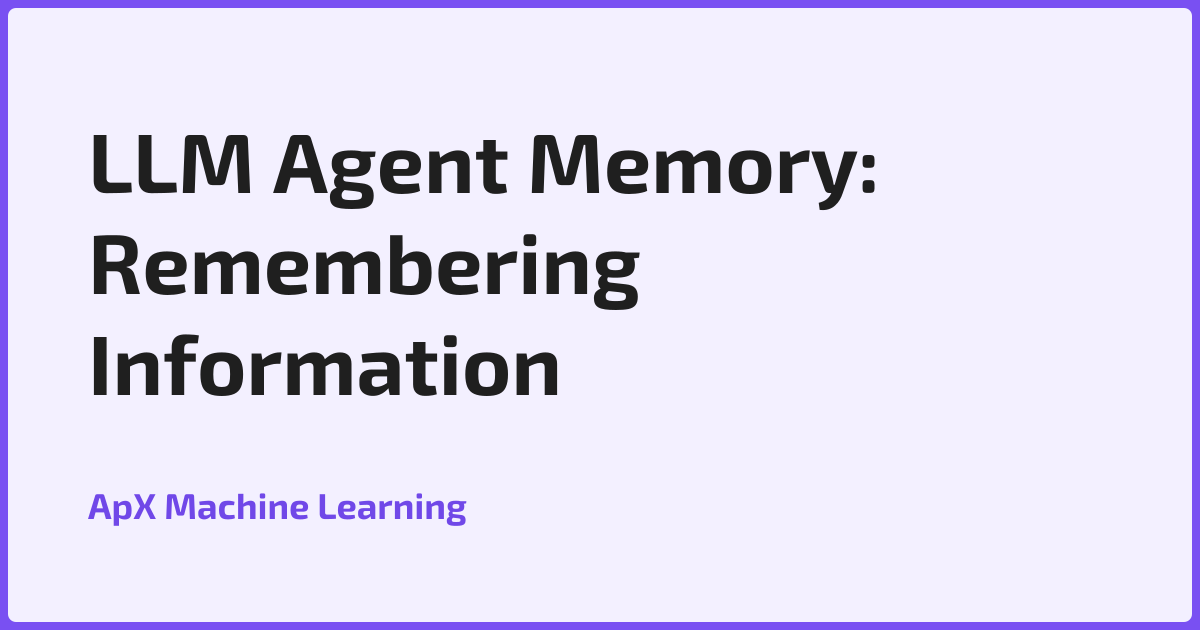 Quiz for LLM Agent Memory: Remembering Information