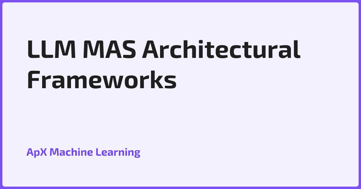 LLM MAS Architectural Frameworks