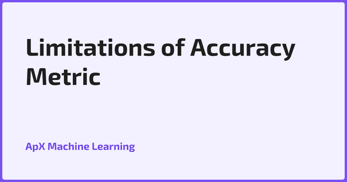 Limitations of Accuracy Metric