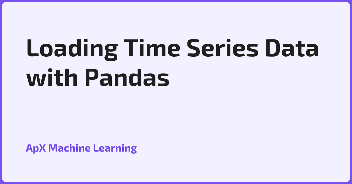 Loading Time Series Data with Pandas