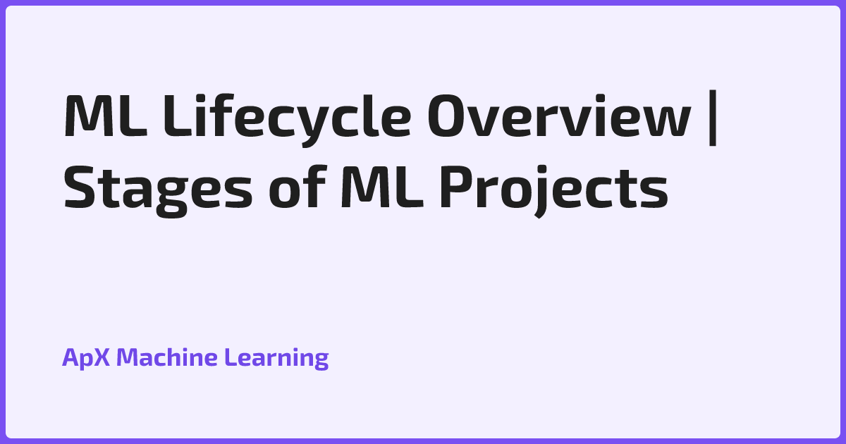 ML Lifecycle Overview | Stages of ML Projects