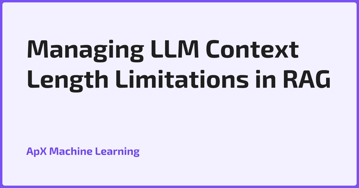 Managing LLM Context Length Limitations in RAG