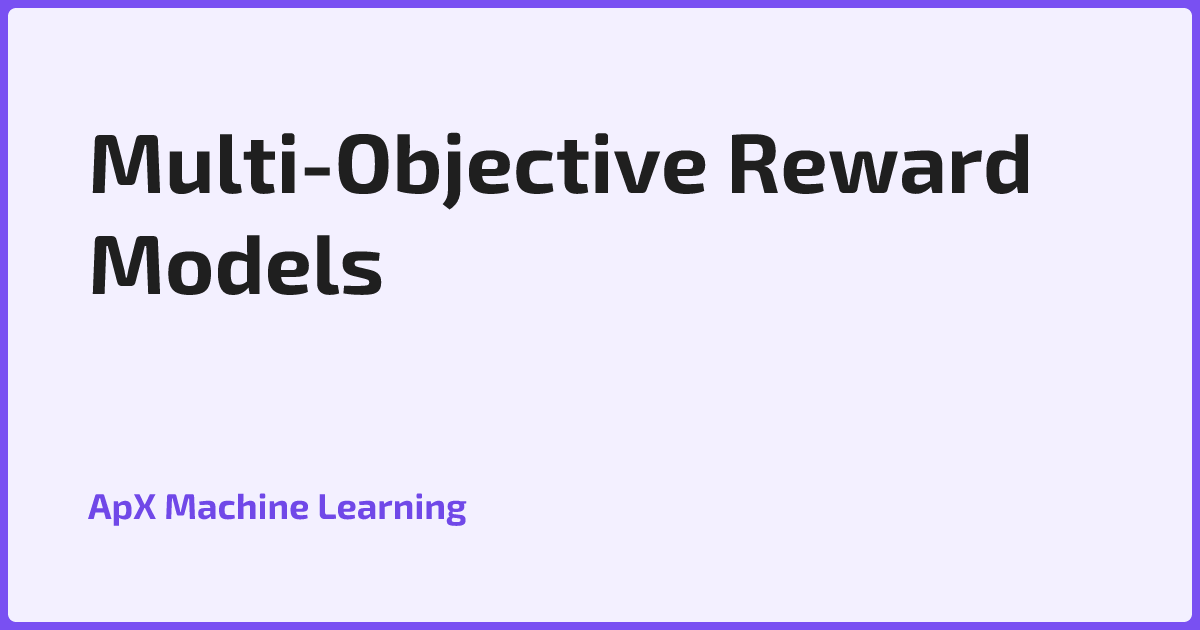 Multi-Objective Reward Models