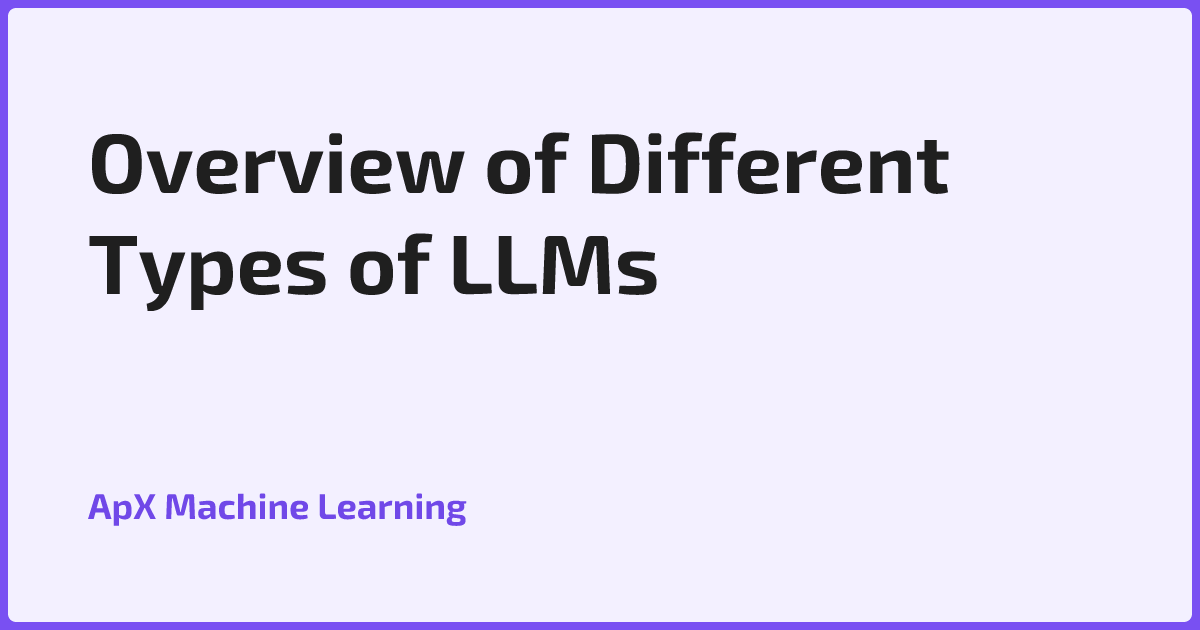 Overview of Different Types of LLMs