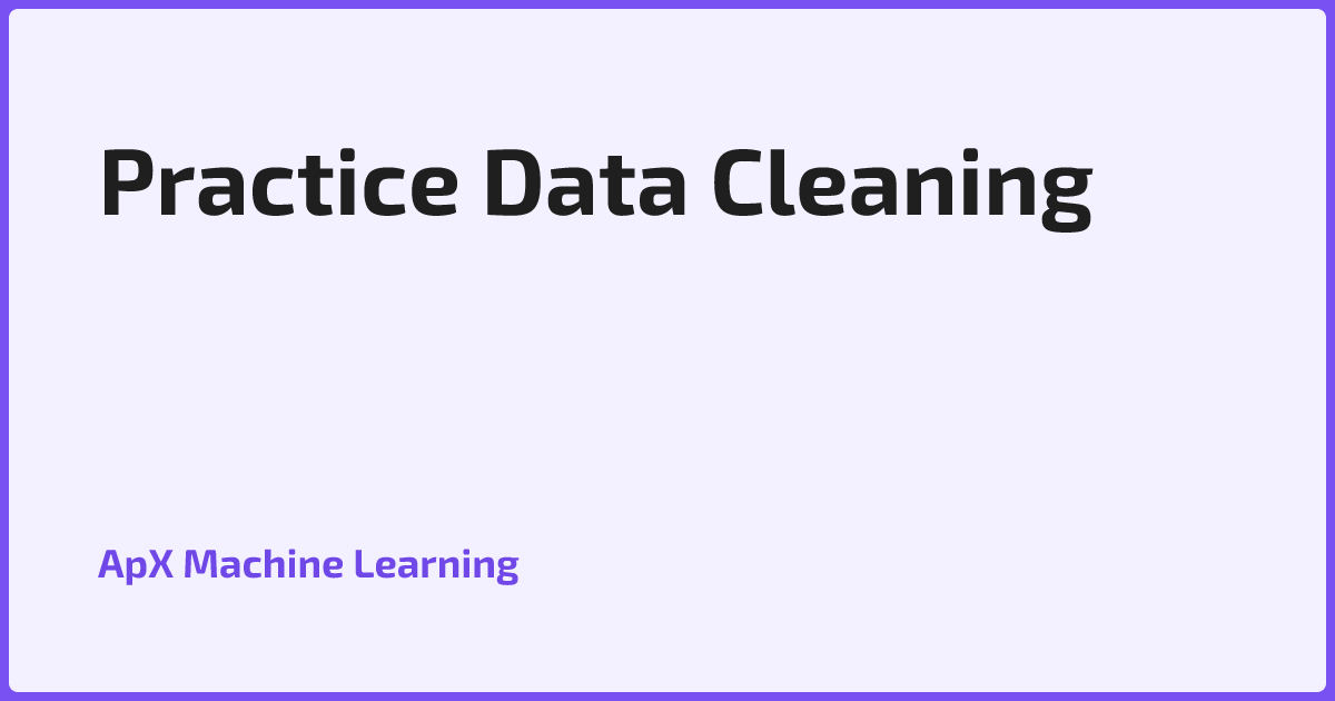 Practice Data Cleaning & Features | Julia ML Hands-on