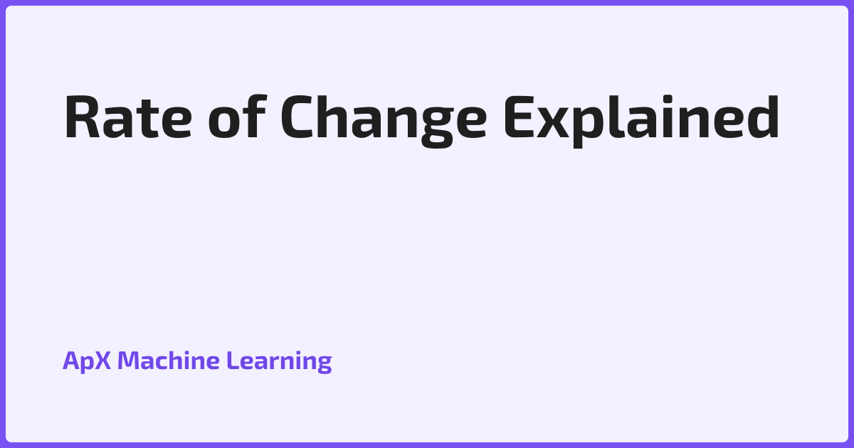 Rate of Change Explained