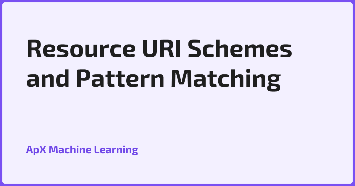 Resource URI Schemes and Pattern Matching