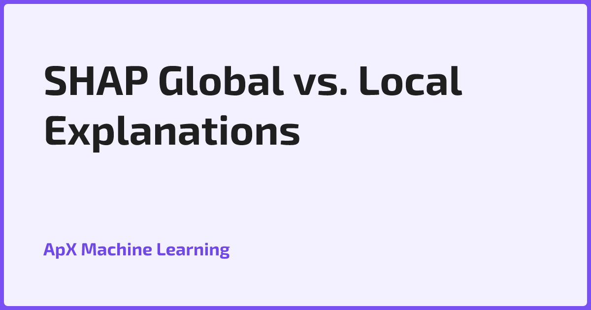 SHAP Global vs. Local Explanations