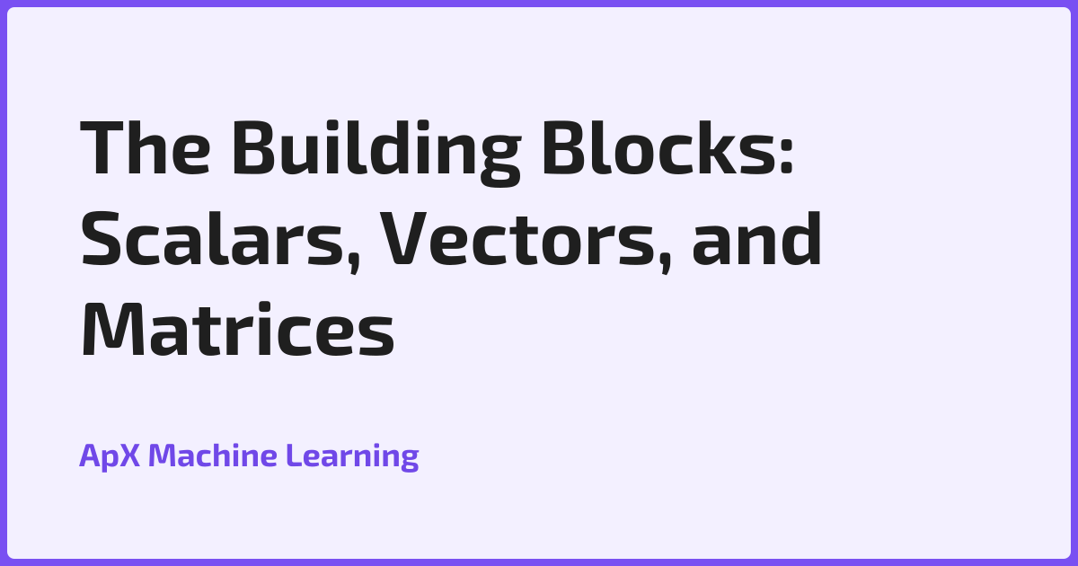 Quiz for The Building Blocks: Scalars, Vectors, and Matrices