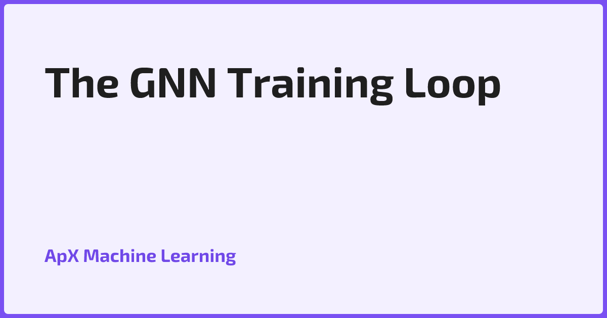 The GNN Training Loop