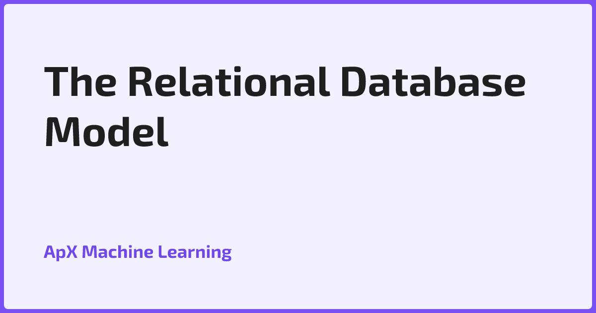 Quiz for The Relational Database Model | ApX Machine Learning