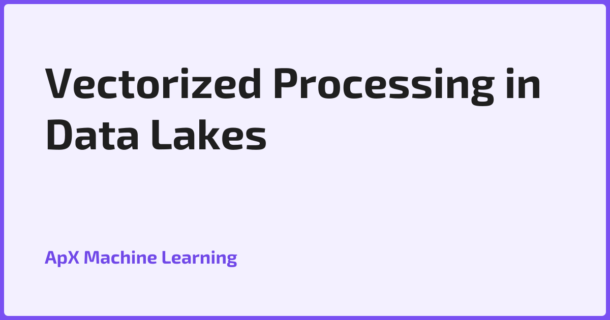 Vectorized Processing in Data Lakes