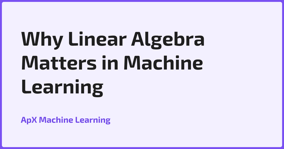 Quiz for Why Linear Algebra Matters in Machine Learning | ApX Machine Learning