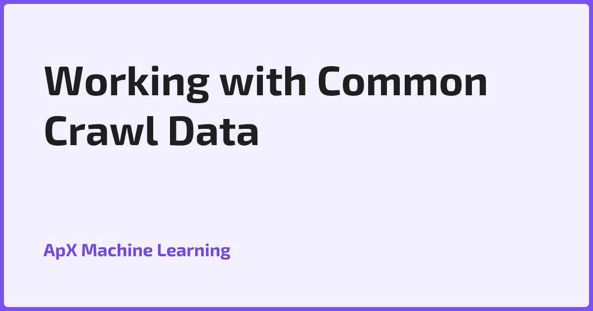 Working with Common Crawl Data