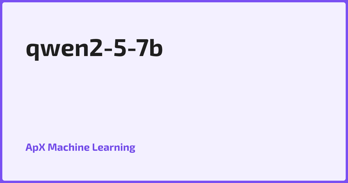 Qwen2.5-7B: Specifications and GPU VRAM Requirements