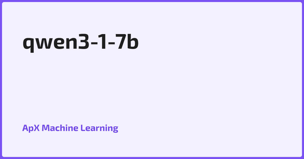 Qwen3-1.7B: Specifications and GPU VRAM Requirements